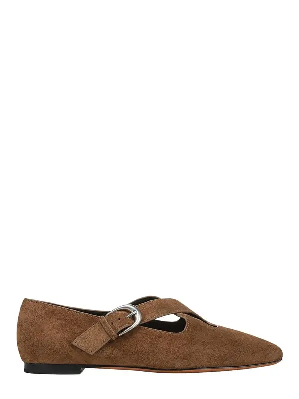 Vince Suede Crisscross Ballerina Flats - Elmwood -