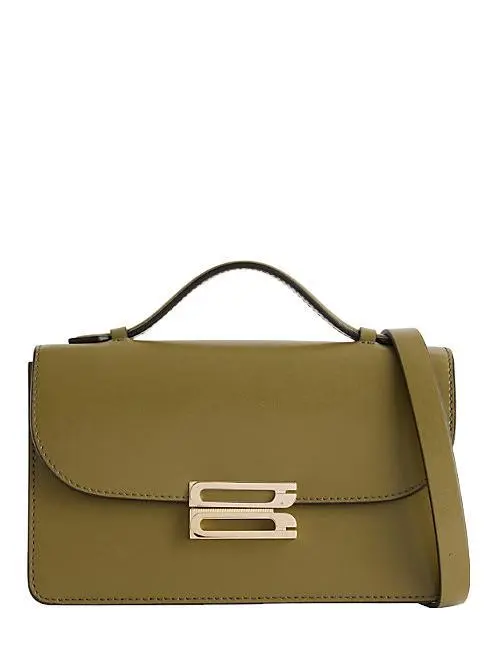 Victoria Beckham Dorian Mini Leather Cross-body Bag - Cactus Green