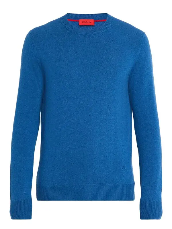 Isaia Classic-fit Cashmere Crewneck Sweater - Blue