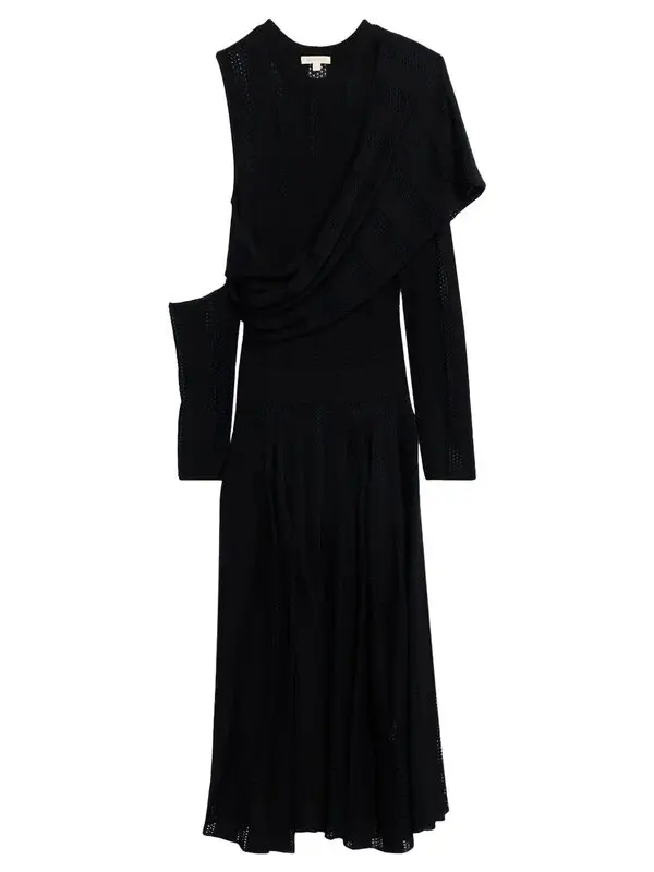 DIOTIMA Open-knit Maxi Dress With Shrug - Black