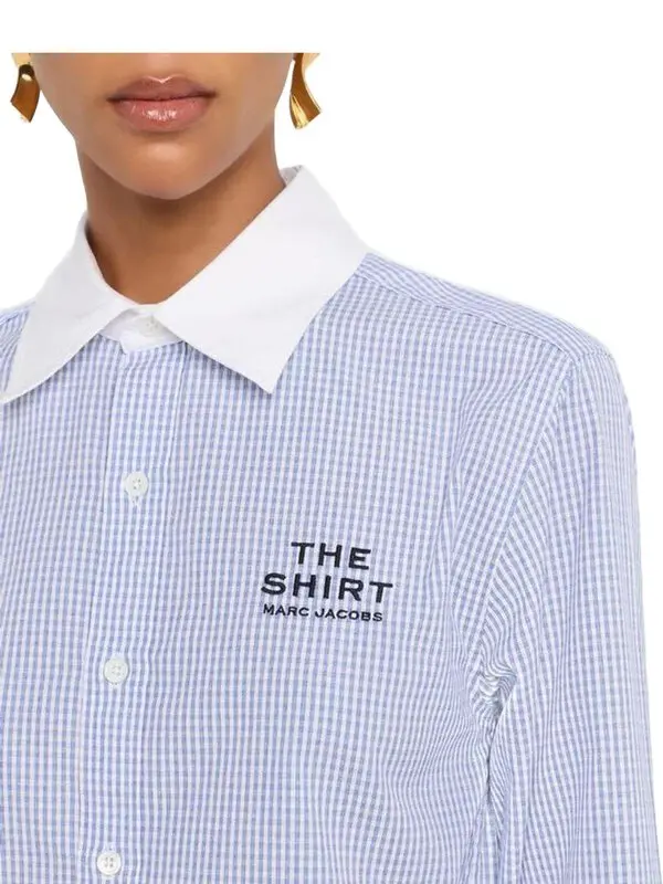 Marc Jacobs The Cropped Femme Shirt - Blue Multi
