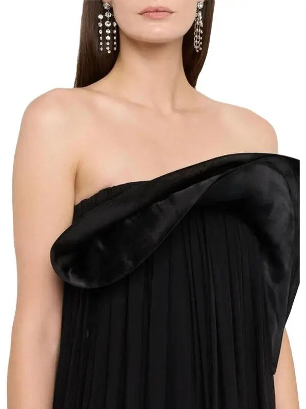 GAURAV GUPTA Waterfall Ruffle Sculptural Gown - Black