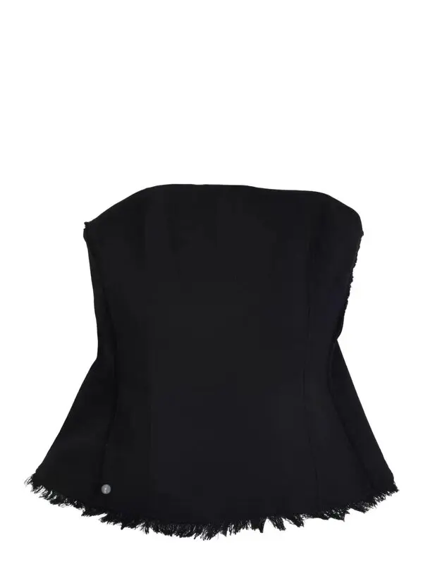 Simkhai Theodora Fringed Top - Black