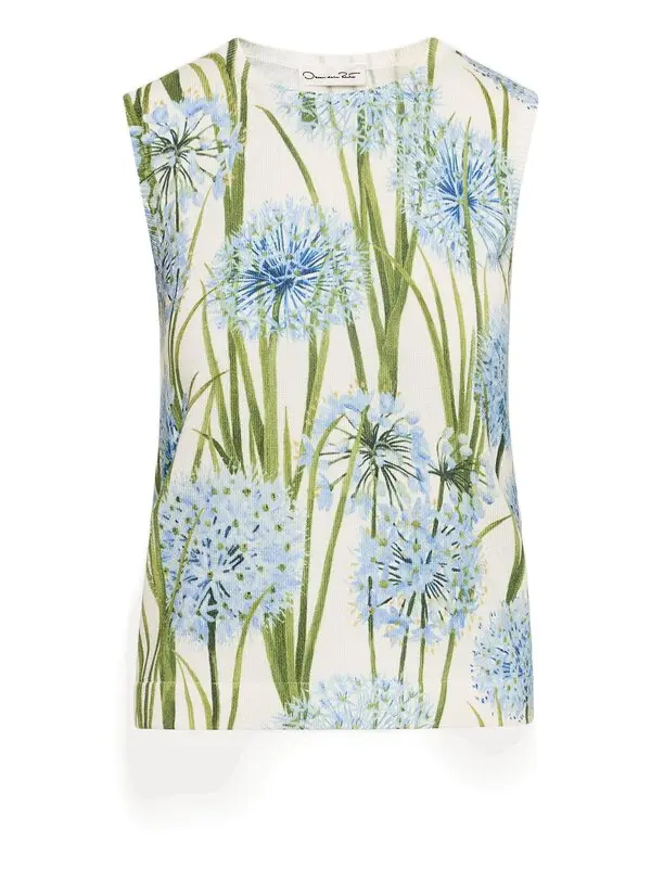Oscar De La Renta Allium Printed Tank - Multi