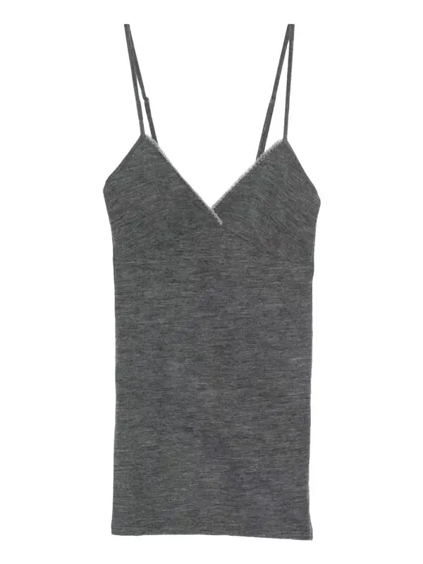 FORTE_FORTE Lace-trim Camisole - Grey