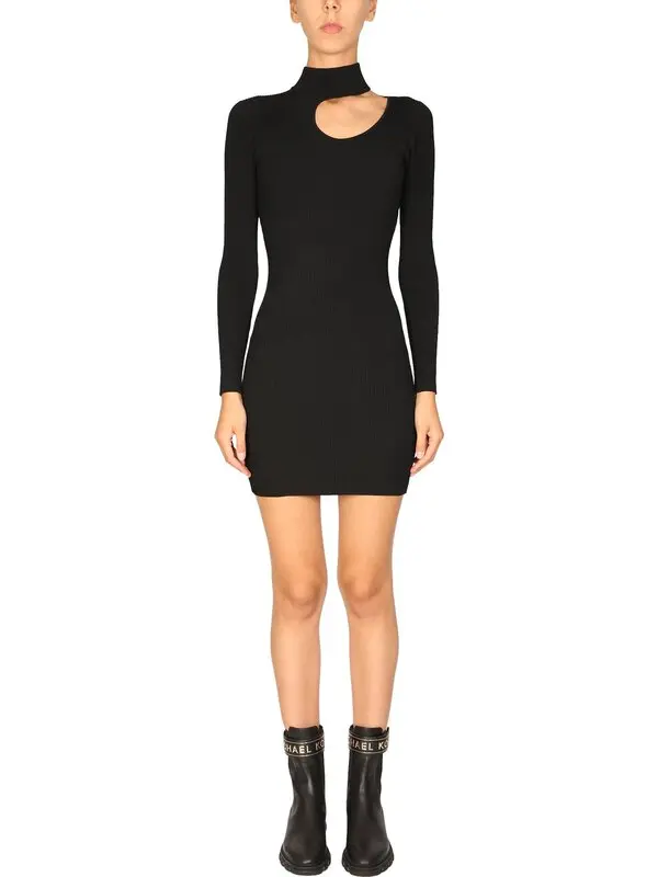 Michael Kors Dress With Cut Out Detail - Black