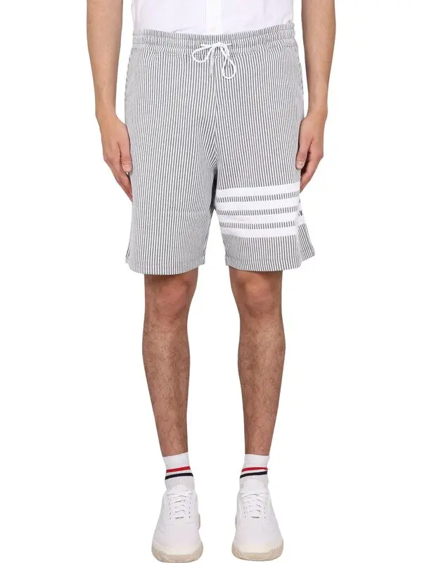 Thom Browne Striped Bermuda Shorts - Grey