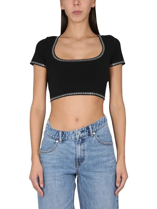Alexander Wang Bright Logo Top - Black
