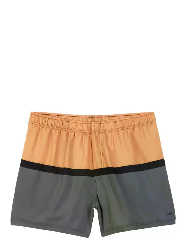 OSKLEN Stripe-panel Swim Shorts - Grey