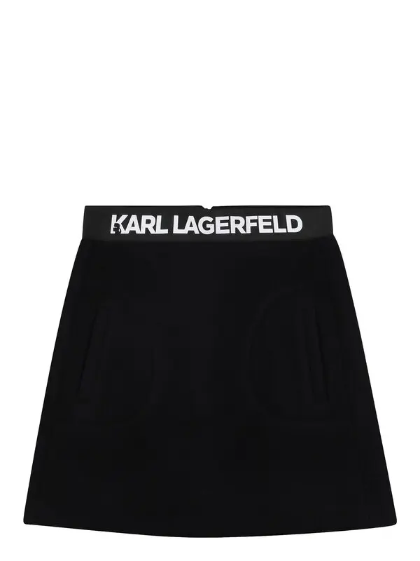 Karl Lagerfeld Skirt With Logo - Black