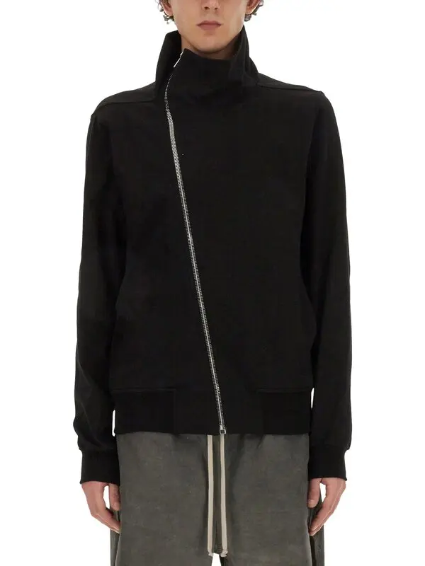 Rick Owens Zip Up Sweatshirt - Black