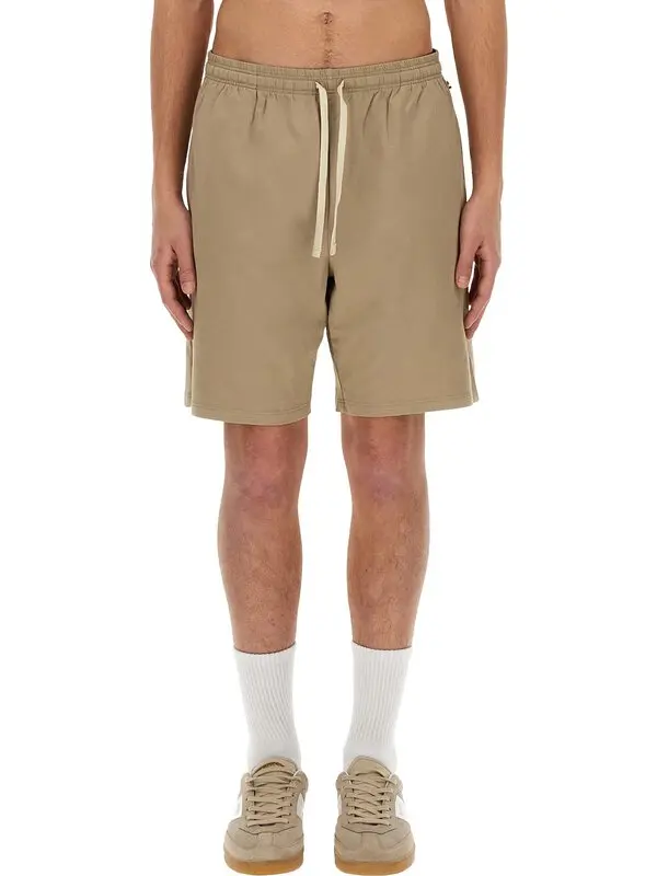 BOSS Cotton Bermuda Shorts - Beige