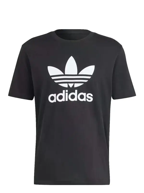 Adidas Trefoil-print T-shirt - Black