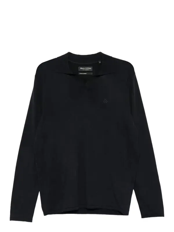 Marc O'polo Long Sleeve Polo - Blue