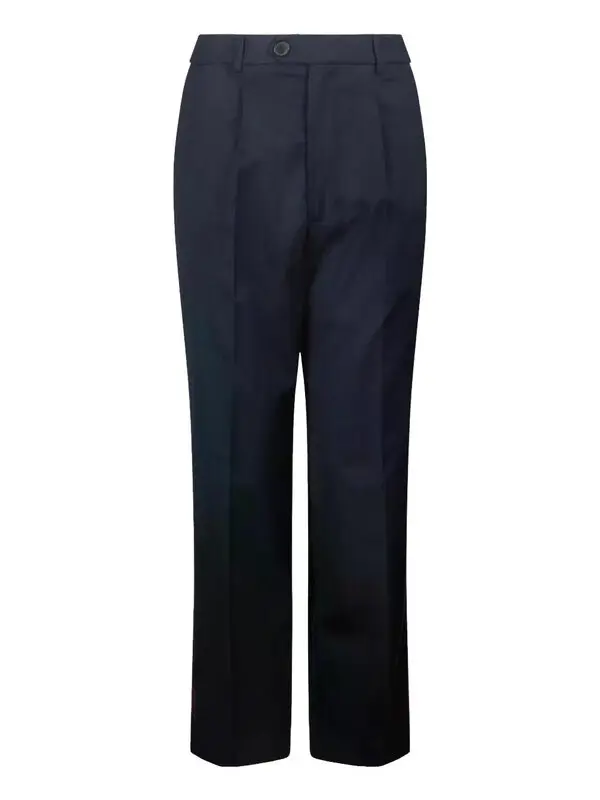 AMARANTO Pressed Crease Trousers - Blue