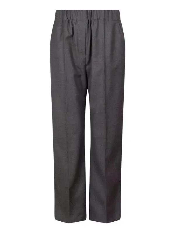 Max Mara Elasticated Pleat Trousers - Grey