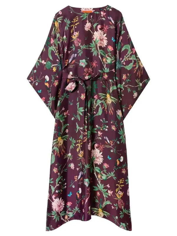 La DoubleJ Floral-print Midi Dress - Purple
