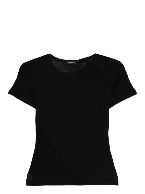 ANINE BING Sylvie Crew Neck T-shirt - Black