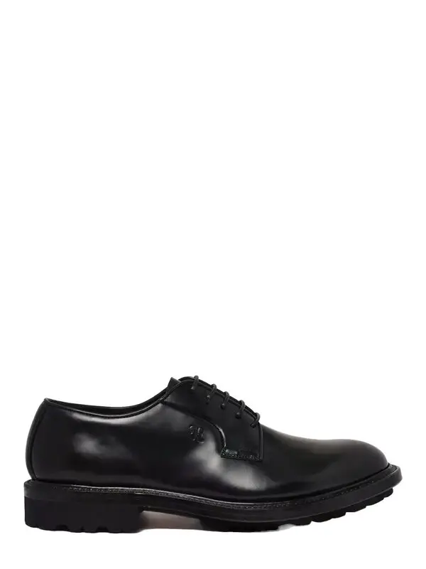 FABI Embossed Logo Derby Shoes - Black