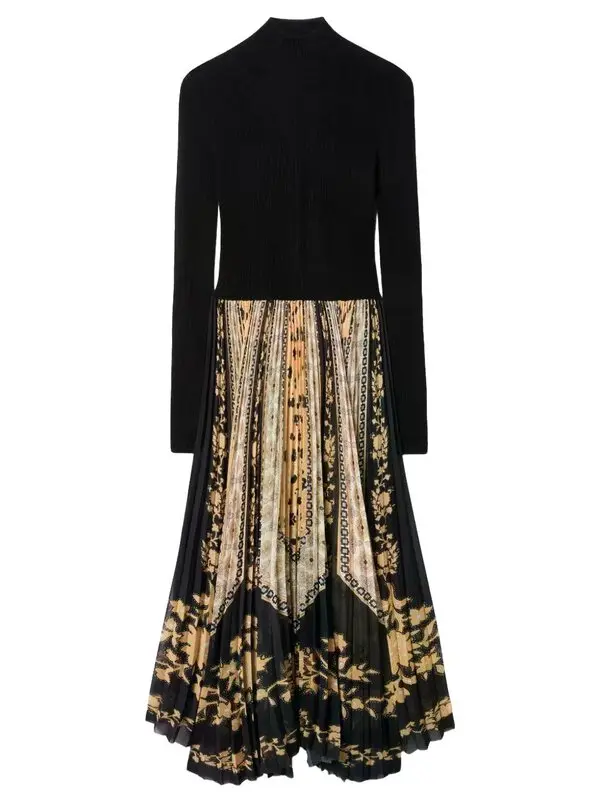La DoubleJ Moondance Pleated Knit Maxi Dress - Black