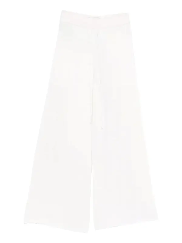 ELY ELY Stella Drawstring Knitted Trousers - White
