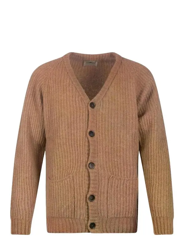 IRISH CRONE V-neck Cardigan - Brown