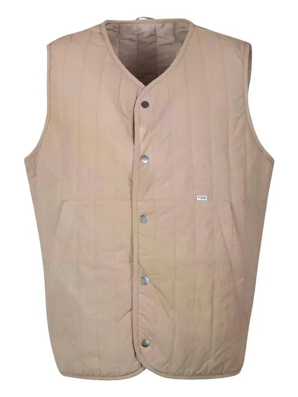 SELECTED Quilted Button Gilet - Neutrals