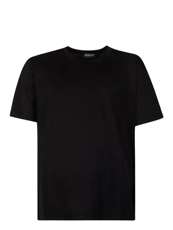 DONDUP Logo-embroidery Crew Neck T-shirt - Black