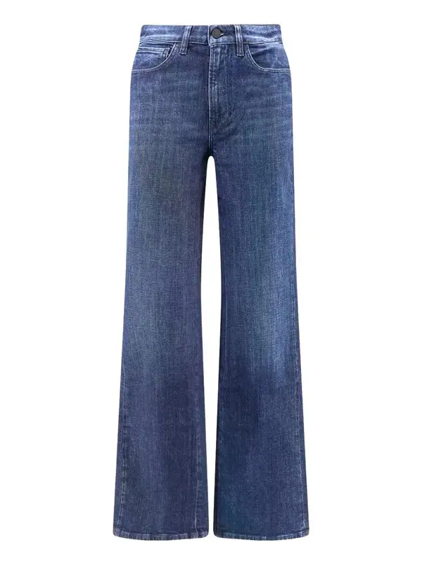 3x1 Logo-patch High-waisted Jeans - Blue