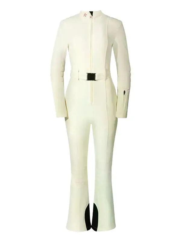 Perfect Moment Belted Zip-up Ski Suit - Neutrals