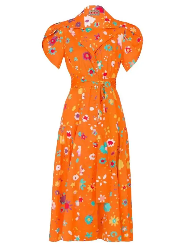 Lhd The Glades Floral Dress - Orange