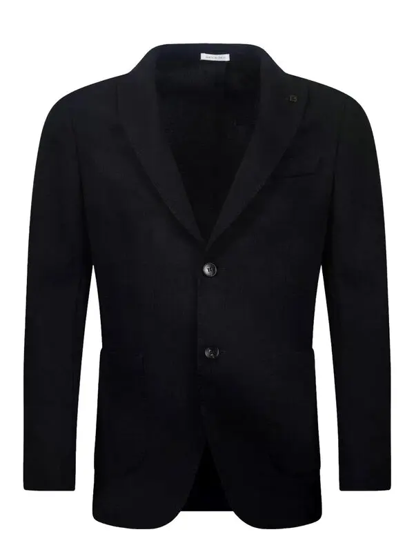BRERAS MILANO Button Blazer - Black