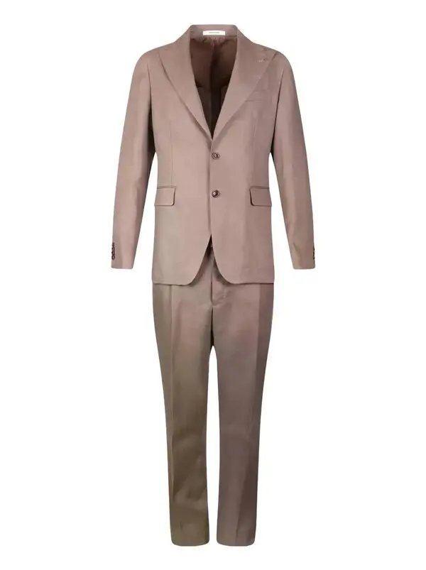 Tagliatore Peak-lapel Single-breasted Suit - Brown