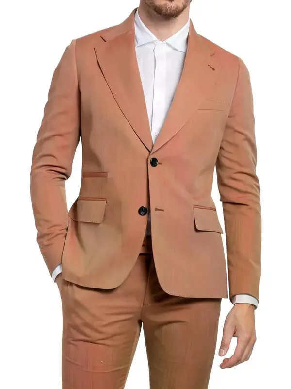 REVERES 1949 Buttoned Blazer - Orange