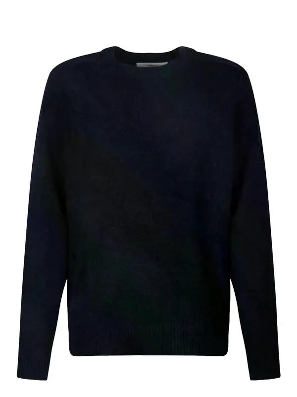 SELECTED Ribbed Round-neck Sweater - Blue