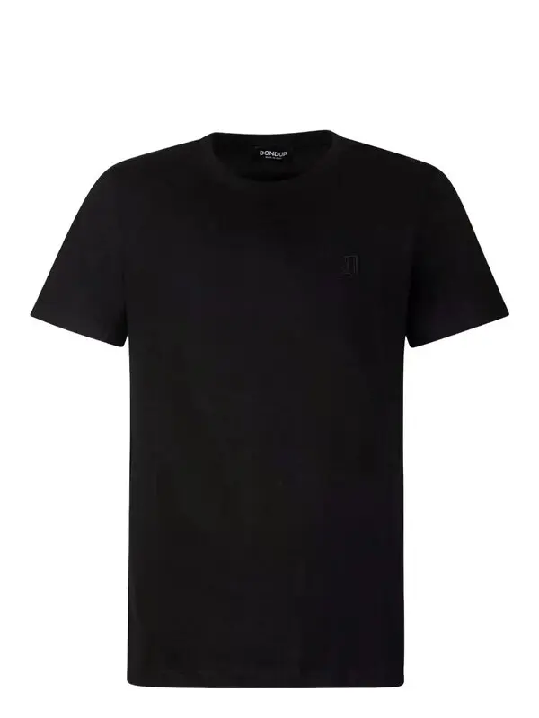 DONDUP Logo-embroidery Cotton T-shirt - Black