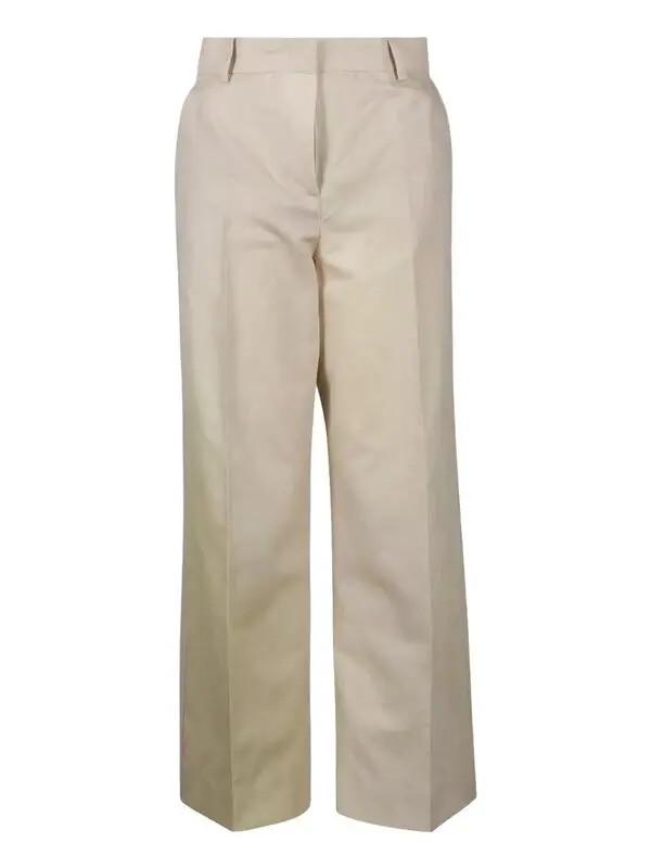 Max Mara Belt-loop Virgin-wool Trousers - Neutrals