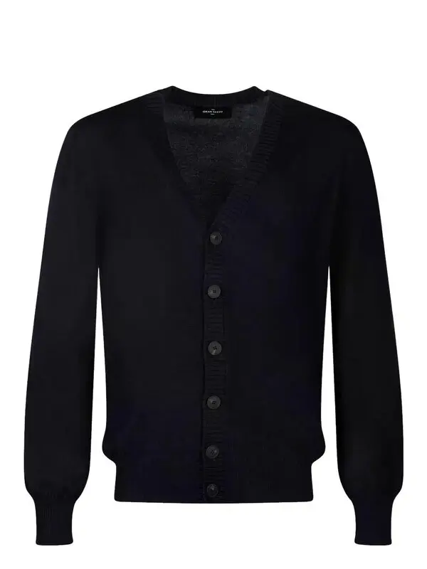 GRAN SASSO Buttoned V-neck Cardigan - Blue