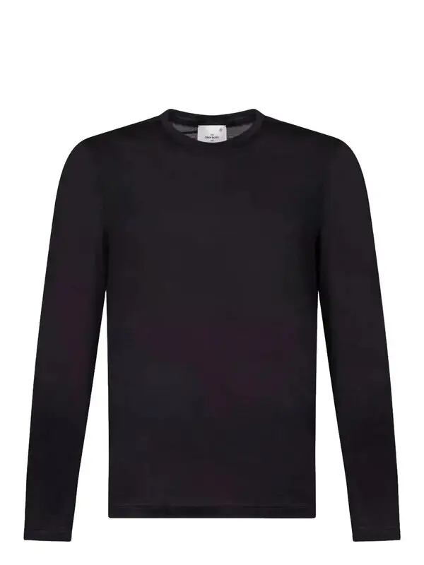 GRAN SASSO Crew Neck Wool Sweater - Black