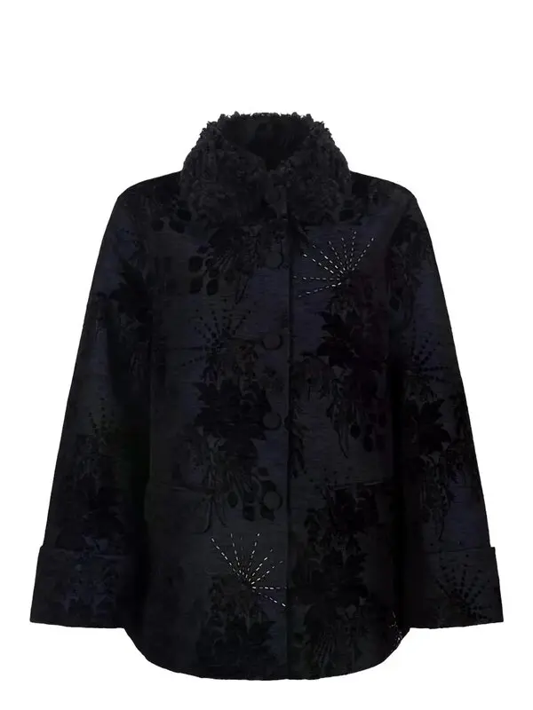 HUI MILANO Floral Beaded Jacket - Blue