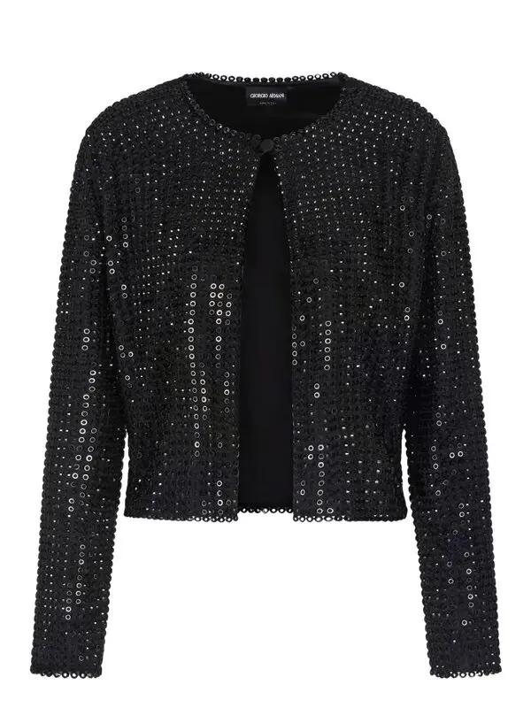 Giorgio Armani Sequin-embellished Shirt - Black