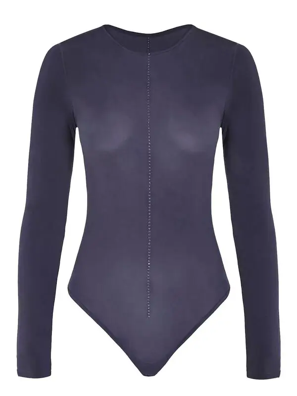 Wolford Crystal-embellished Bodysuit - Purple
