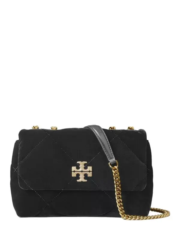 Tory Burch Kira Diamond-quilted Velvet Shoulder Bag - Black