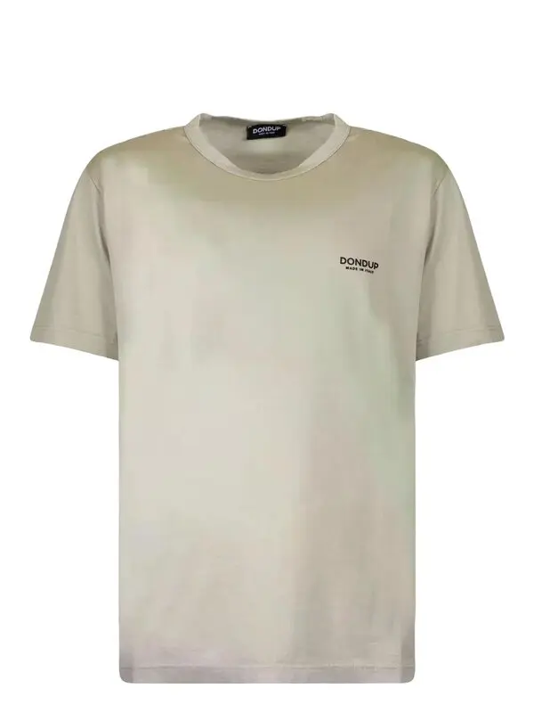 DONDUP Logo-embroidery Crew Neck T-shirt - Neutrals