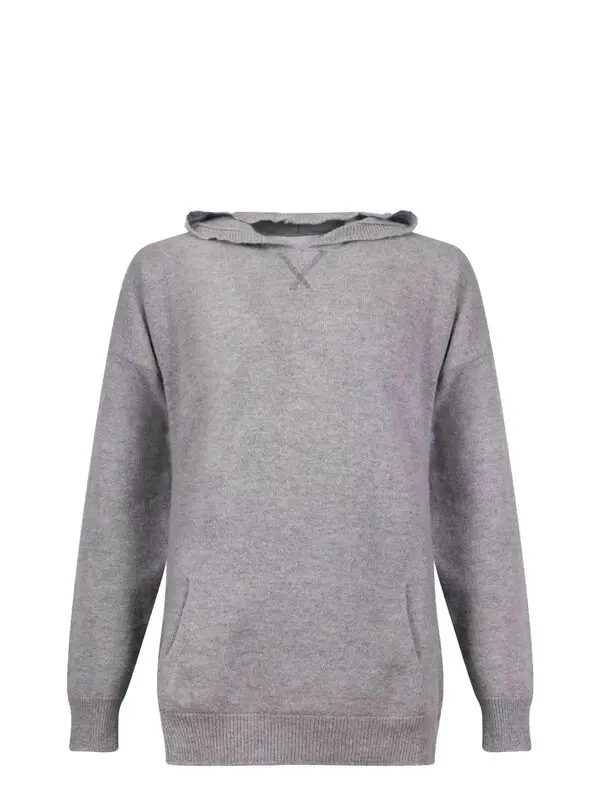 AMARANTO Kangaroo-pocket Hoodie - Grey