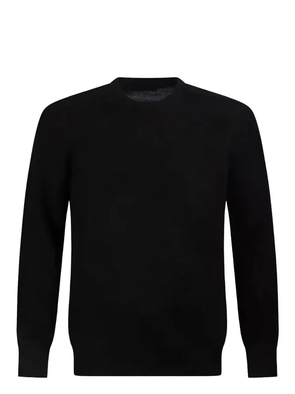 GRAN SASSO Ribbed Crewneck Sweater - Black