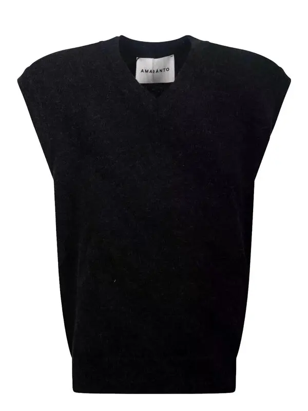 AMARANTO V-neck Vest - Black