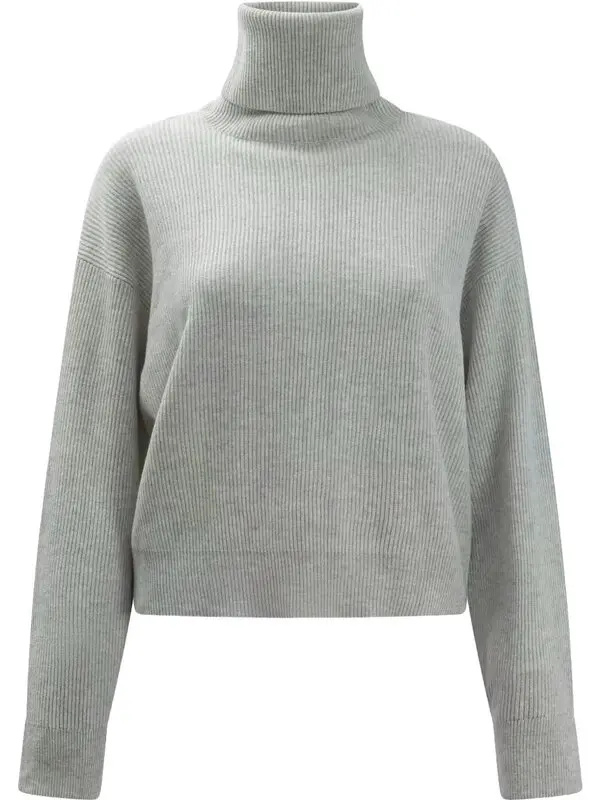 Brunello Cucinelli Ribbed-knit Roll-neck Sweater - Grey