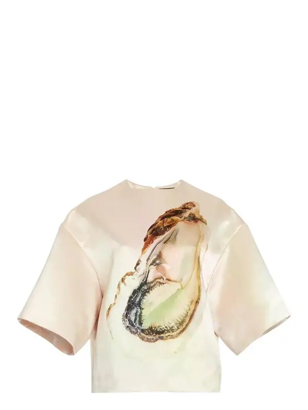 A.W.A.K.E. Mode Oyster-print Blouse - Neutrals