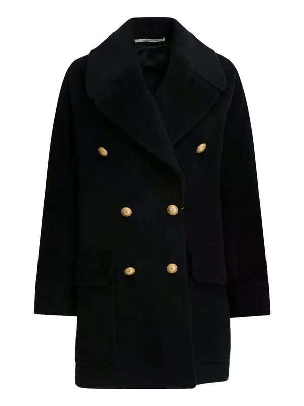 Tagliatore Double-breasted Pocket Coat - Black